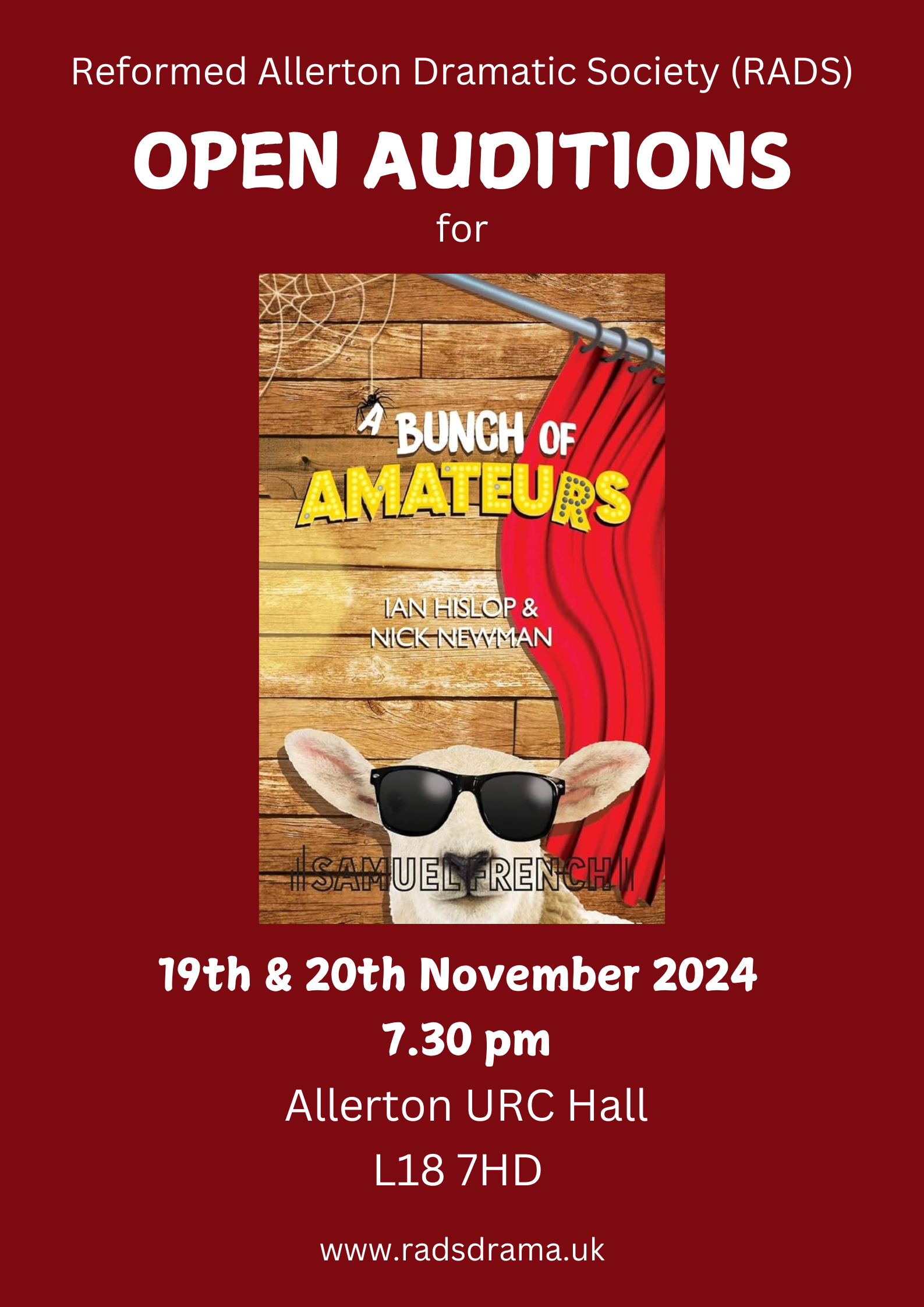 “A Bunch of Amateurs” Open Auditions Notice – 19th and 20th November ...